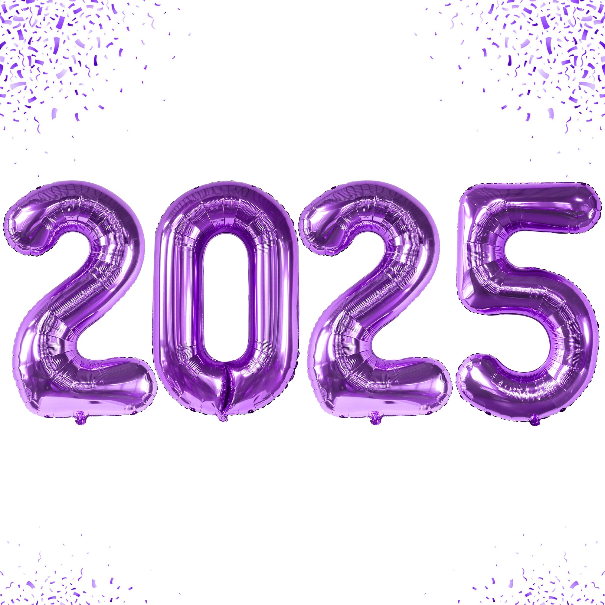 KatchOn, Huge Purple 2025 Balloons New Year - 42 Inch | 2025 Purple Balloons | Happy New Year Decorations 2025 | 2025 Balloon Numbers | New Years Eve Party Supplies 2025 | Senior Night Decorations