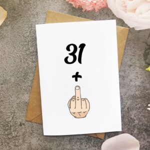 MAGJUCHE Funny 32nd Birthday Card, 31+1 women Or Men Sweet 32 Years Old Birthday Gift Joke Card