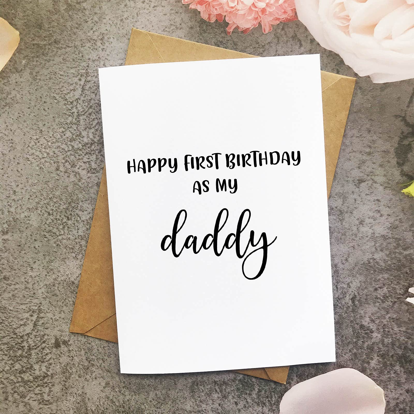 MAGJUCHE Happy First Birthday As My Daddy Card, New Dad Car, Father’s First Birthday As Dad Card