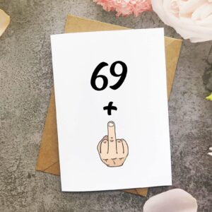 MAGJUCHE Funny 70th Birthday Card, 69+1 women Or Men Sweet 70 Years Old Birthday Gift Joke Card