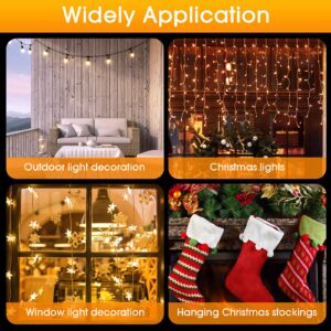 Jetec 200 Pieces Command Mini Light Clips Clear Traceless Clips Christmas Wall Hanging Clips Decorating Hook Clips with Adhesive Dots for Christmas Home Indoor Outdoor Party Decoration Supplies