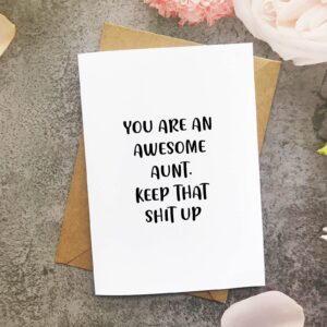 Funny Birthday Card For Aunt, Unique Auntie Christmas Mother’s Day Retirement Greeting Card Gift