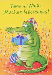 para mi nieto feliz cumpleanos - happy birthday grandson greeting card in spanish espanol