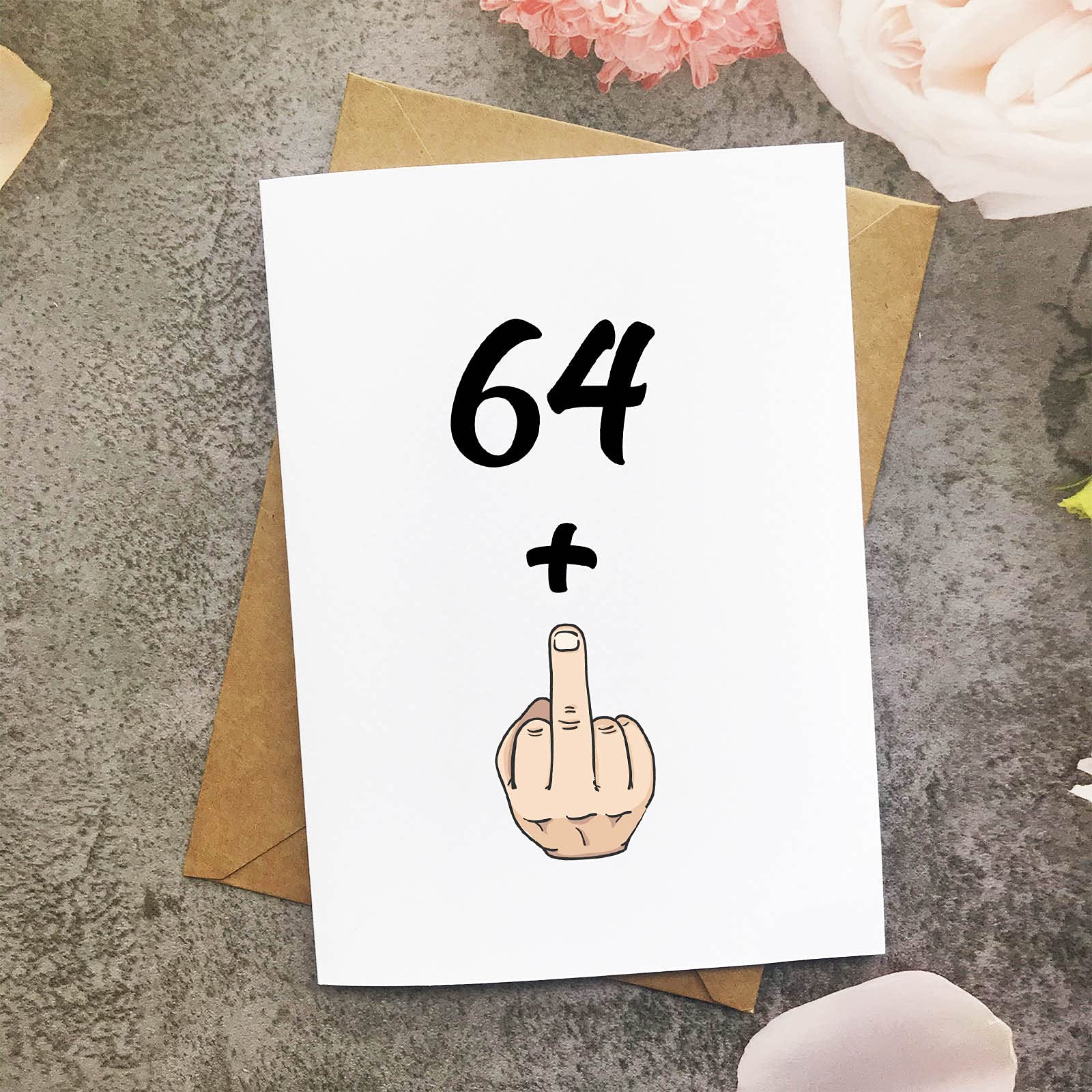 MAGJUCHE Funny 65th Birthday Card, 64+1 women Or Men Sweet 65 Years Old Birthday Gift Joke Card