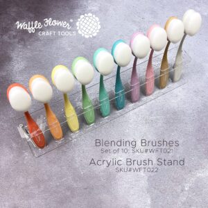 Waffle Flower Acrylic Brush Stand - - Made from Crystal Clear Acrylic and Sized for Waffle Flower Blending Brushes Set. Screw Driver Included.