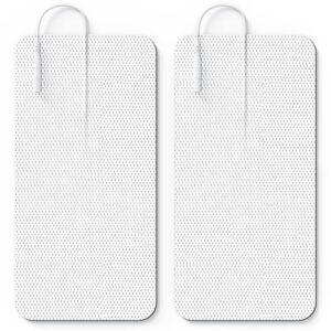 auvon extra large tens unit replacement pads 4'' x 8" (2 pcs), premium reusable electrodes latex-free tens patches with self-stick performance for waist and lower back pain relief (non-irritating)