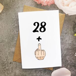 MAGJUCHE Funny 29th Birthday Card, 28+1 women Or Men Sweet 29 Years Old Birthday Gift Joke Card