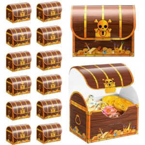 treasure treat chest boxes cardboard pirate treasure treat chest pirate present goodie boxes treasure candy favor boxes for halloween treasure hunt game pirate theme party?simple style,24 pcs?