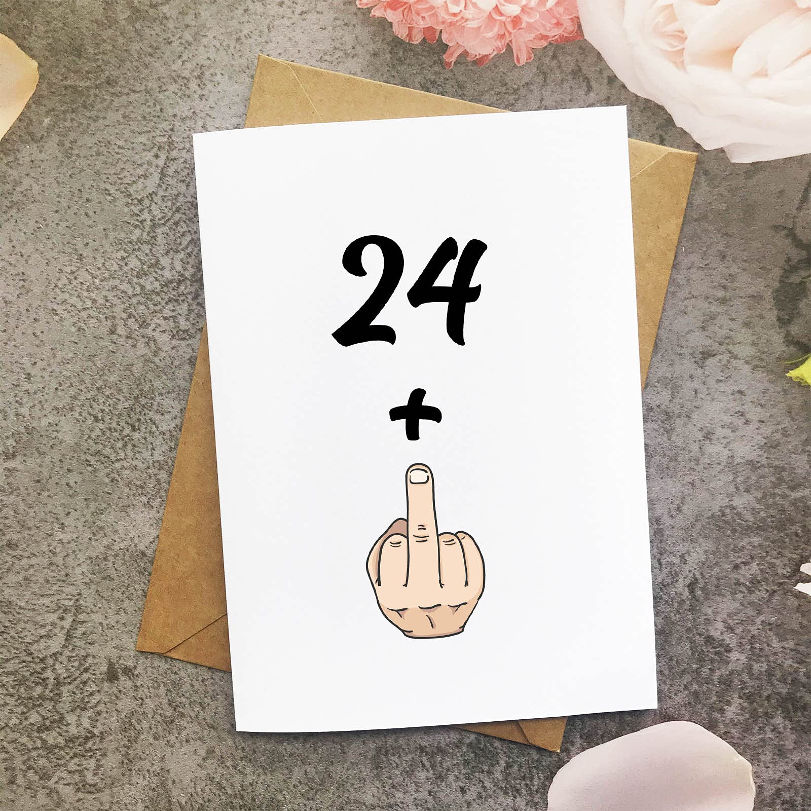 MAGJUCHE Funny 25th Birthday Card, 24+1 women Or Men Sweet 25 Years Old Birthday Gift Joke Card