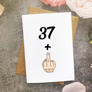 MAGJUCHE Funny 38th Birthday Card, 37+1 women Or Men Sweet 38 Years Old Birthday Gift Joke Card