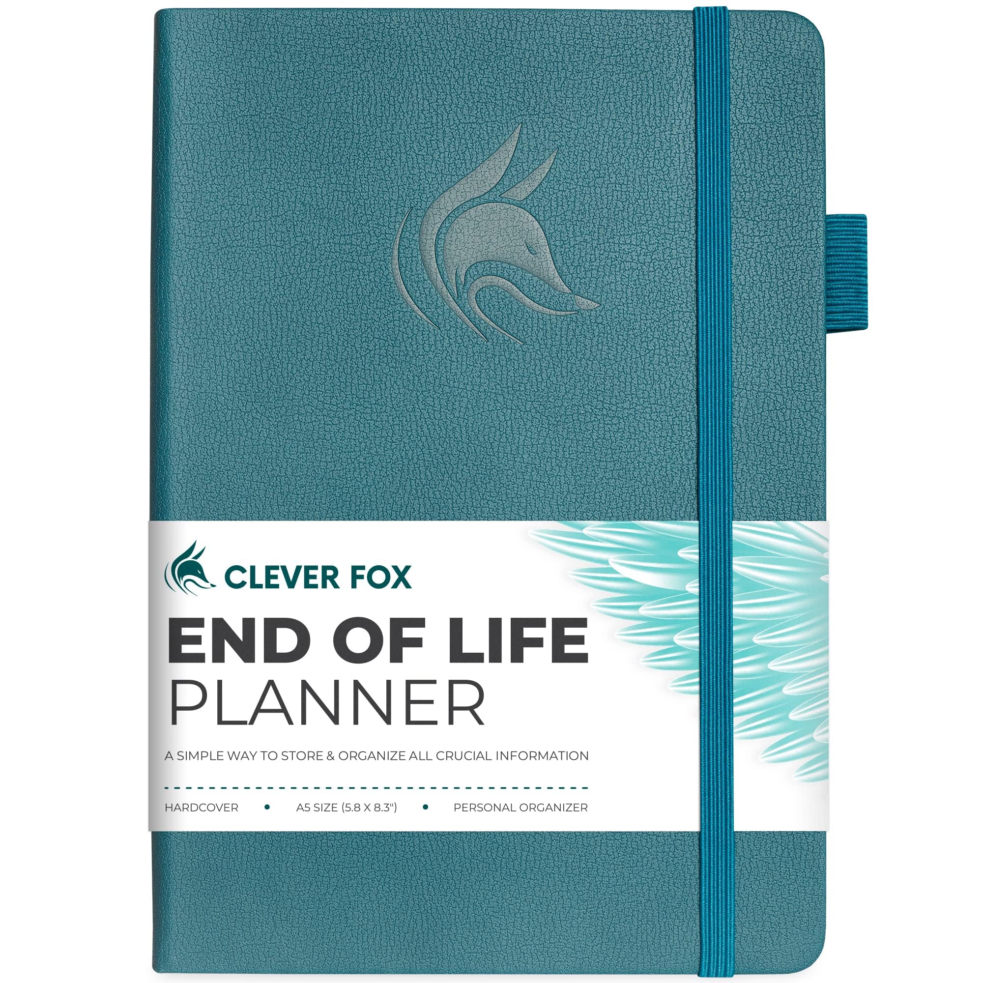 Clever Fox End of Life Planner – Final Arrangements Organizer for Beneficiary, Will Preparation, Last Wishes & Funeral Planning, A5 (Dark Teal)