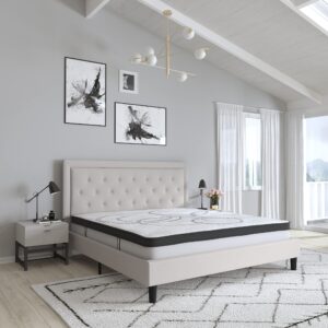 merrick lane lofton 10" king size hybrid mattress - certipur-us certified foam & pocket spring mattress - mattress in a box