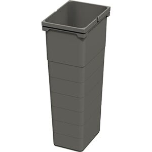 ninka 5075.90 42514 waste bin 32 litres with handles for waste bin plastic dark grey silver 32 l