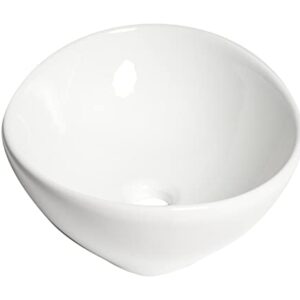 ALFI brand ABC913 Bathroom Sink, 15.38"L x 12.75"W x 5.5"H, White