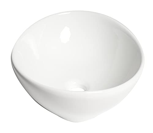 ALFI brand ABC913 Bathroom Sink, 15.38"L x 12.75"W x 5.5"H, White