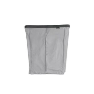 brabantia - bo laundry hamper bag 2 x 12 gal - replacement bag for bo laundry hamper - dual compartments for easy sorting - portable & hygienic - cotton bag with velcro closing - gray