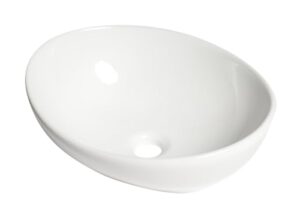 alfi brand abc913 bathroom sink, 15.38"l x 12.75"w x 5.5"h, white