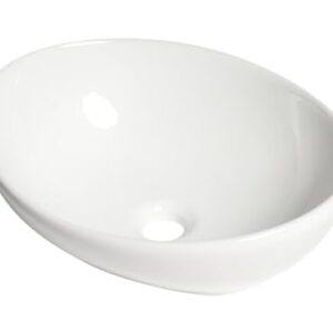 ALFI brand ABC913 Bathroom Sink, 15.38"L x 12.75"W x 5.5"H, White