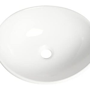 ALFI brand ABC913 Bathroom Sink, 15.38"L x 12.75"W x 5.5"H, White