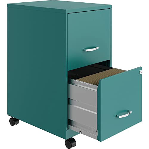 Lorell LYS SOHO File/File Mobile Cabinet, Teal