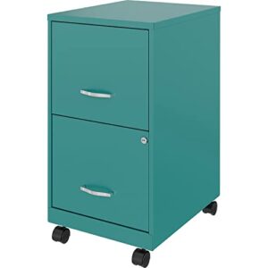 Lorell LYS SOHO File/File Mobile Cabinet, Teal