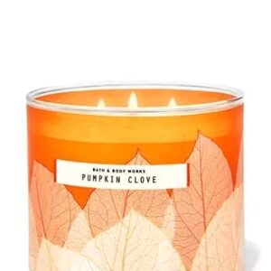 Bath & Body Works, White Barn 3-Wick Candle w/Essential Oils - 14.5 oz - 2021 Autumn! (Pumpkin Clove)