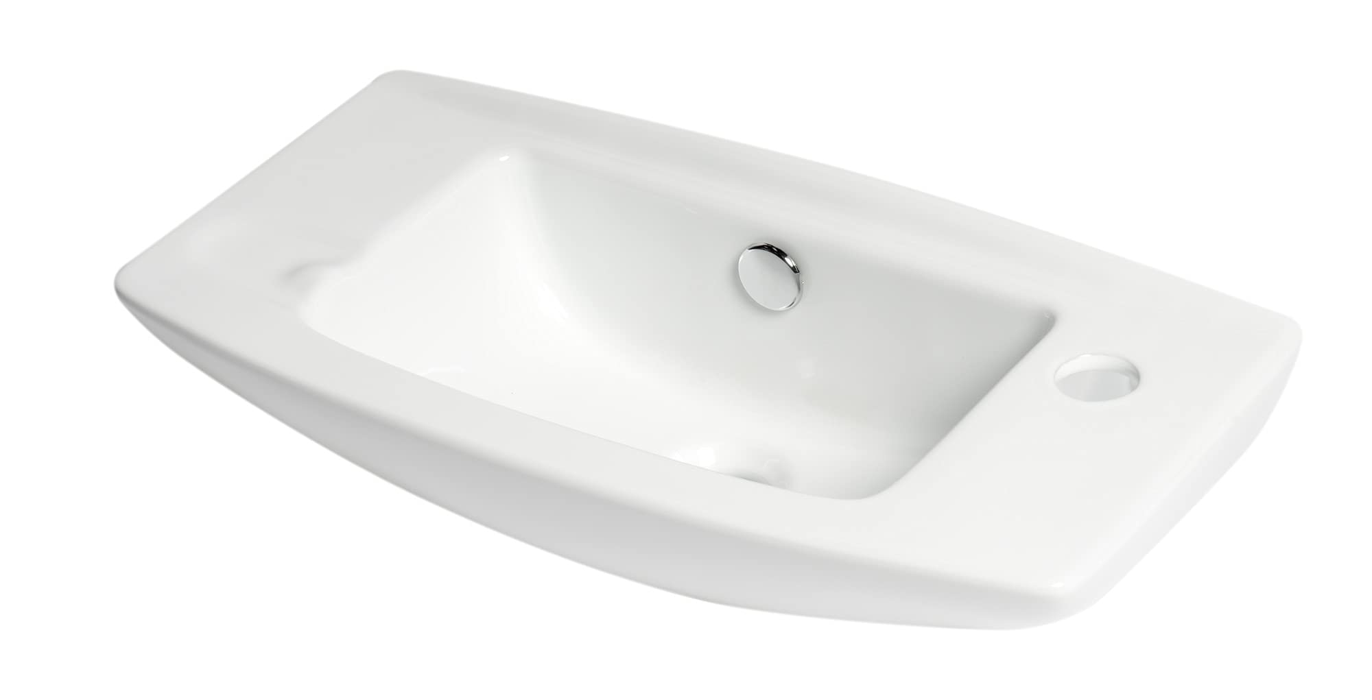 ALFI brand ABC115 Bathroom Sink, 20.25"L x 9.88"W x 6.75"H, White