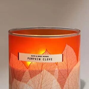 Bath & Body Works, White Barn 3-Wick Candle w/Essential Oils - 14.5 oz - 2021 Autumn! (Pumpkin Clove)