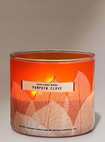 Bath & Body Works, White Barn 3-Wick Candle w/Essential Oils - 14.5 oz - 2021 Autumn! (Pumpkin Clove)