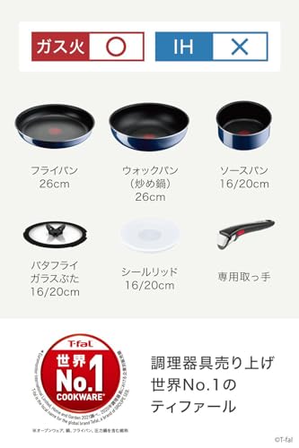 ティファール(T-fal) Ingenio Neo Pot and Pan Set, 9点セット, blue