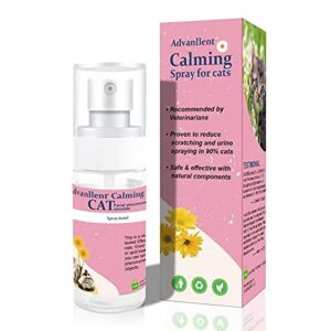 advanllent cat calming pheromone spray (60ml) | a solution recommended by a veterinarian | help relieve anxiety caused by stress, travel, noise, etc.