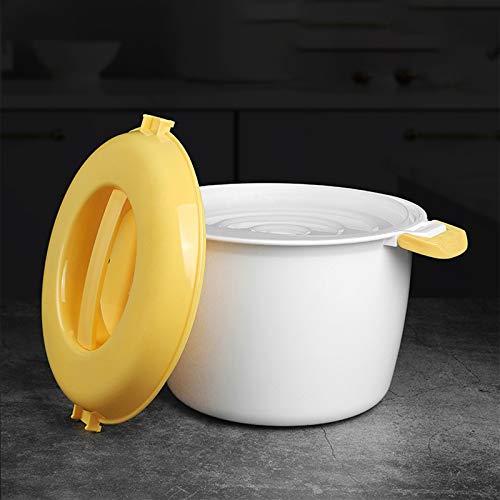 CKMSYUDG Portable Microwave Oven Rice Cooker Multifunctional Steamer 2000Ml Insulation Lunch Box Steaming Utensils for Microwave