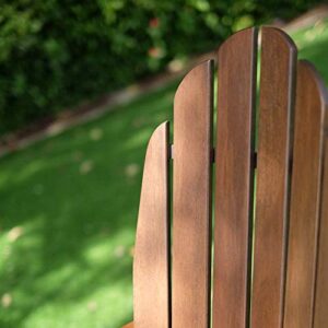 Cambridge Casual Bentley Adirondack Chair with Tray Table, Solid Wood/Natural Brown