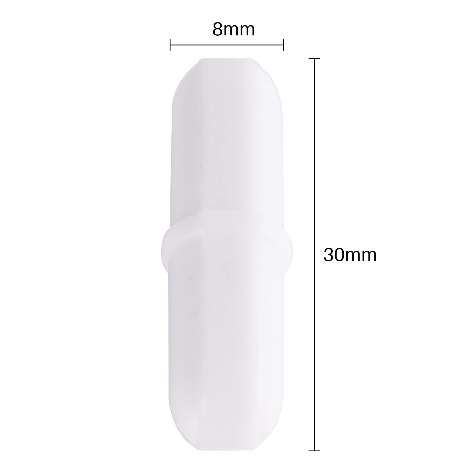 SWANSOFT 10 Pcs 30mm/1.18 Inch PTFE Magnetic Stirrer Mixer Stir Bar, High Temperature Magnetic Stir Bar, Lab Stir Bar