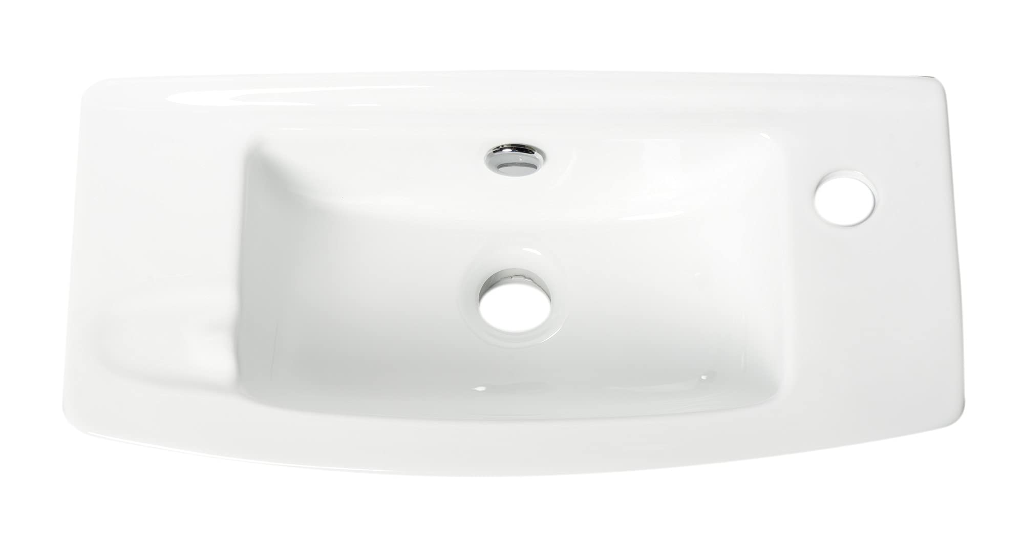 ALFI brand ABC115 Bathroom Sink, 20.25"L x 9.88"W x 6.75"H, White