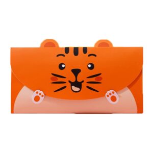 tooloflife 10 pieces envelope greeting card cartoon animal stationery paper thank you cards gift for kids, all occasions,birthday invitation - tiger