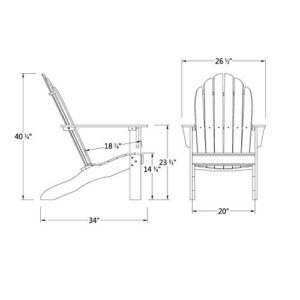 Cambridge Casual Bentley Adirondack Chair with Tray Table, Solid Wood/Natural Brown