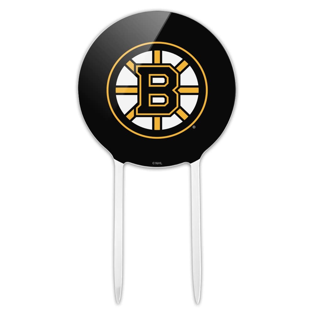 Acrylic Boston Bruins Logo Cake Topper Party Decoration for Wedding Anniversary Birthday Graduation