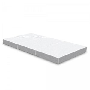 Ambesonne Winter Foldable Mattress, Ornate Flakes, 74.8" x 39.4", Grey White