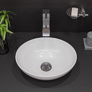 ALFI brand ABC913 Bathroom Sink, 15.38"L x 12.75"W x 5.5"H, White