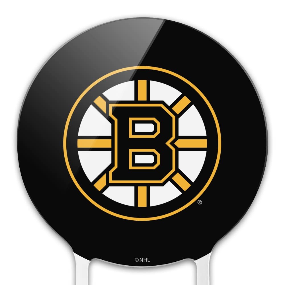 Acrylic Boston Bruins Logo Cake Topper Party Decoration for Wedding Anniversary Birthday Graduation