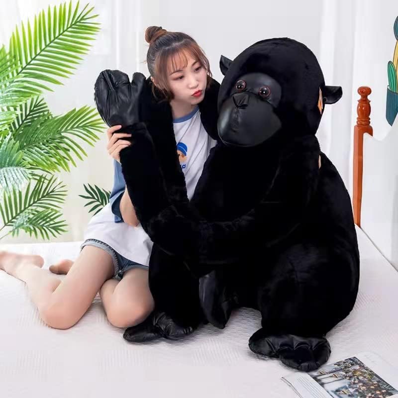 KLLKR Plush Soft ​Huge Gorilla Stuffed Animal Soft Huggable Gorilla Pillow Super Soft Plush Doll Animal Toy for Kids and Adults Cuddlekins