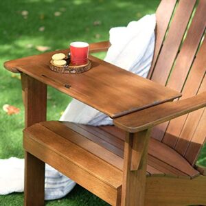 Cambridge Casual Bentley Adirondack Chair with Tray Table, Solid Wood/Natural Brown