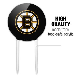 Acrylic Boston Bruins Logo Cake Topper Party Decoration for Wedding Anniversary Birthday Graduation