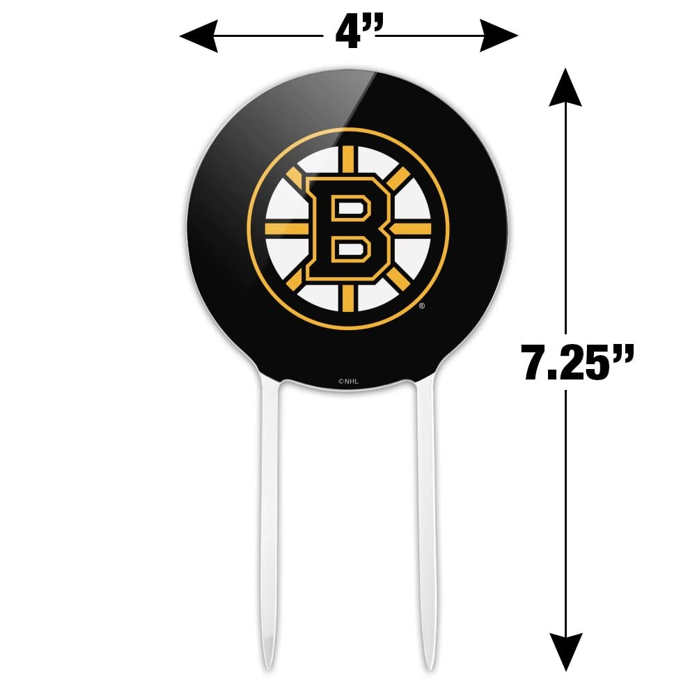 Acrylic Boston Bruins Logo Cake Topper Party Decoration for Wedding Anniversary Birthday Graduation