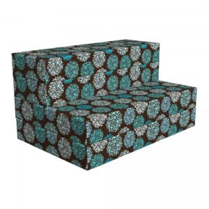 ambesonne brown and blue foldable mattress, dots and circles, 74.8" x 39.4", brown turquoise white