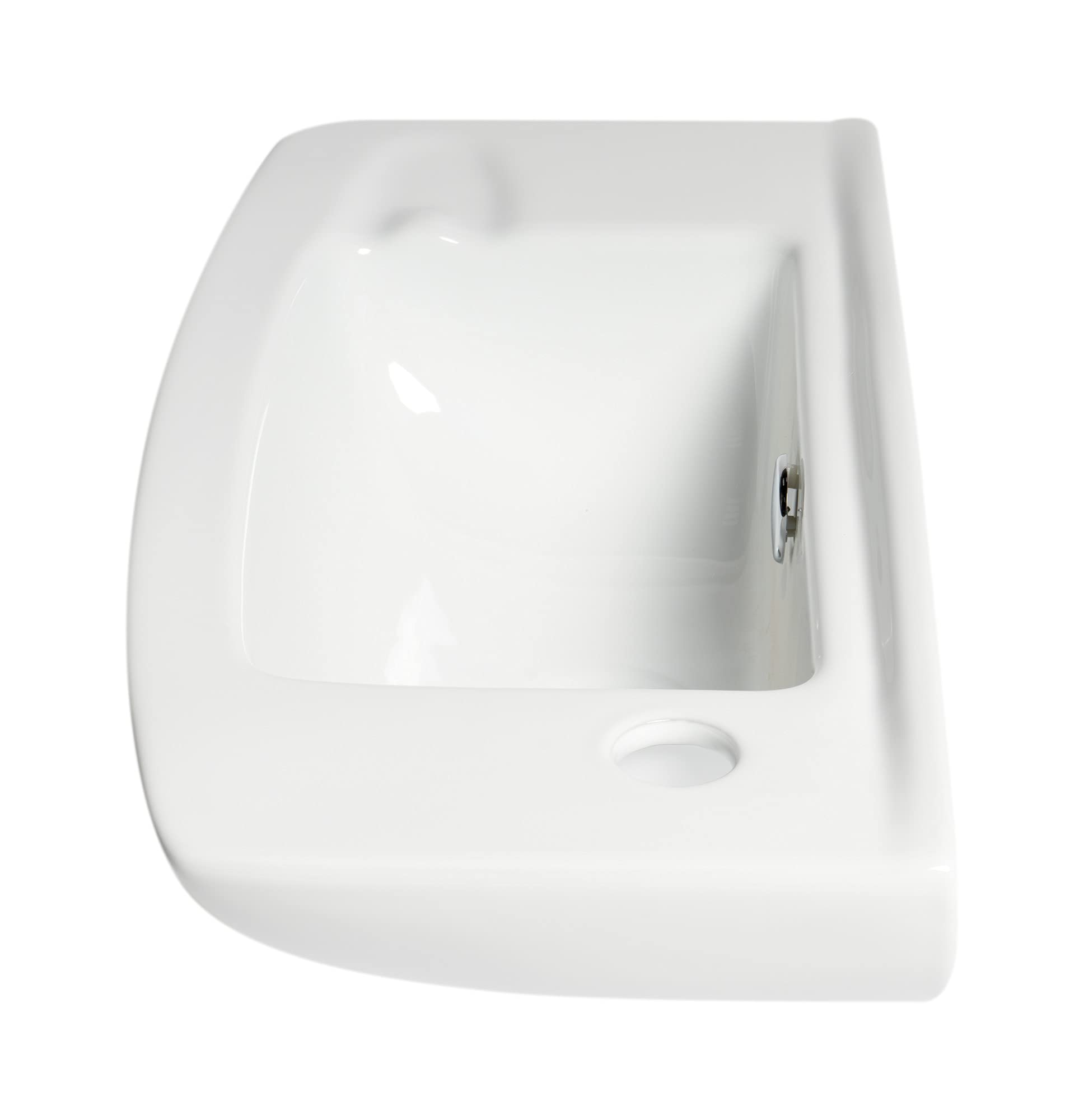 ALFI brand ABC115 Bathroom Sink, 20.25"L x 9.88"W x 6.75"H, White