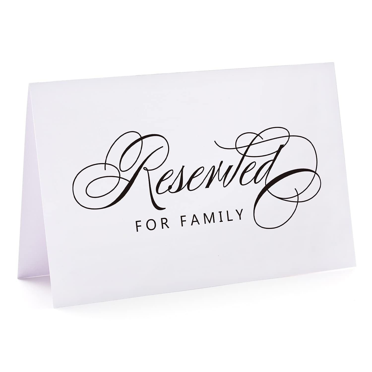 Reserved Signs for Wedding, Parties, Receptions, Restaurant and Celebrations, Reserved Signs for Tables, Reserved Signs for Wedding Chairs, 10 Pack, 4 x 6 Inches.