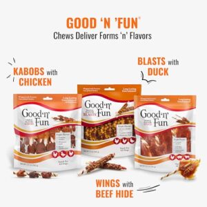 Good ’n’ Fun Triple Flavor Kabobs 18 Count, Rawhide Snack for All Dogs (3 Pack)