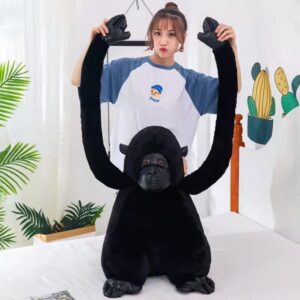 KLLKR Plush Soft ​Huge Gorilla Stuffed Animal Soft Huggable Gorilla Pillow Super Soft Plush Doll Animal Toy for Kids and Adults Cuddlekins